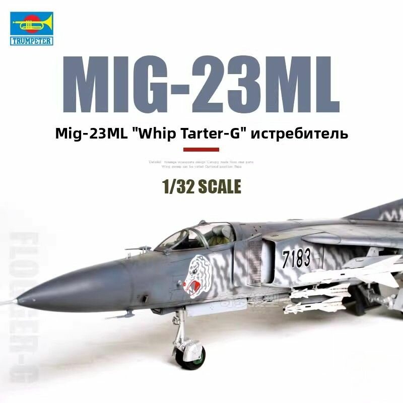 Масштабная модель истребителя МиГ-23МЛ Флоггер 1/32 — набор для сборки советского перехватчика, подарок моделисту