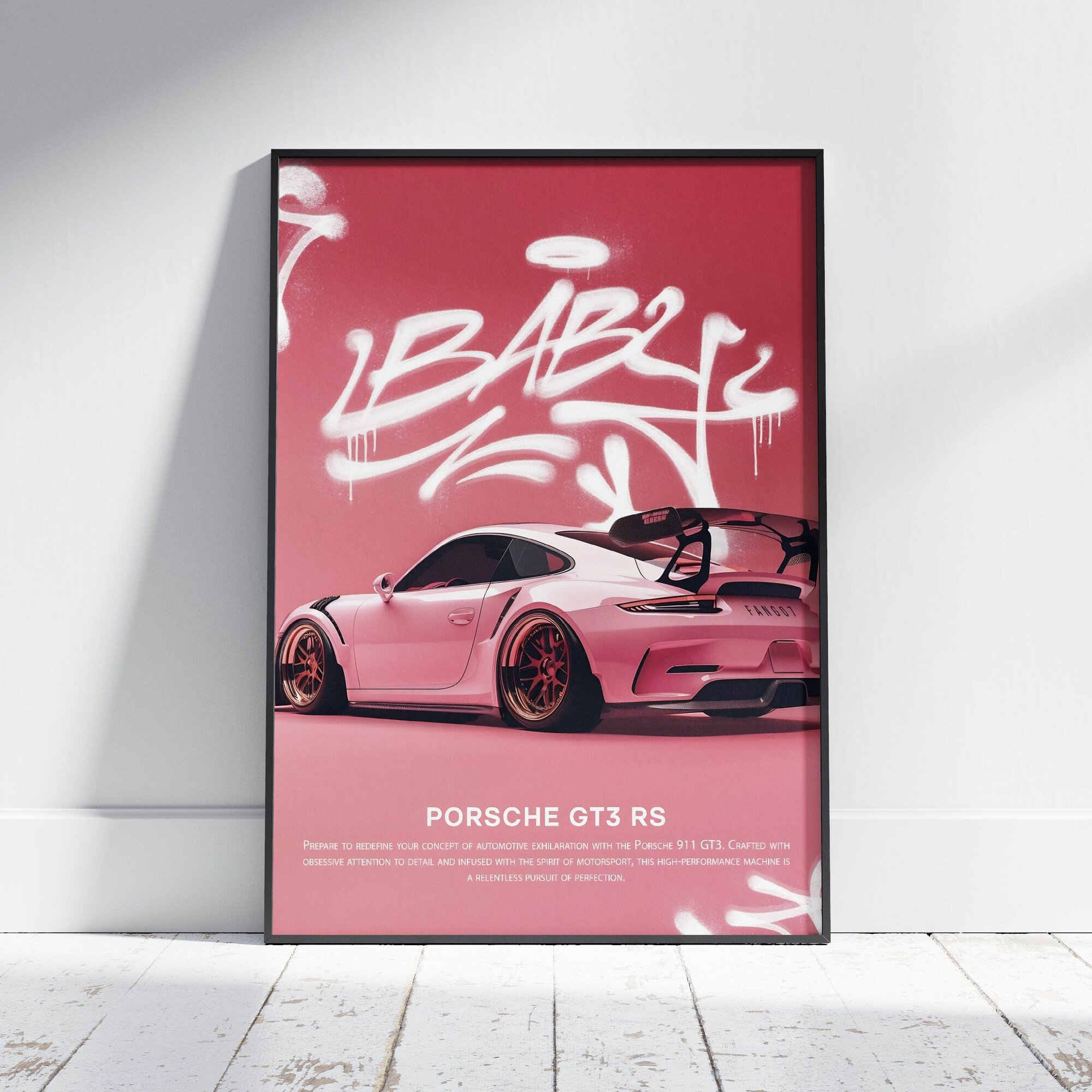 Плакат на стену для интерьера Спорткар (Porsche 911 14) - Постер по спортивным гоночным машинам автомобилям формата А4 (21x30 см)