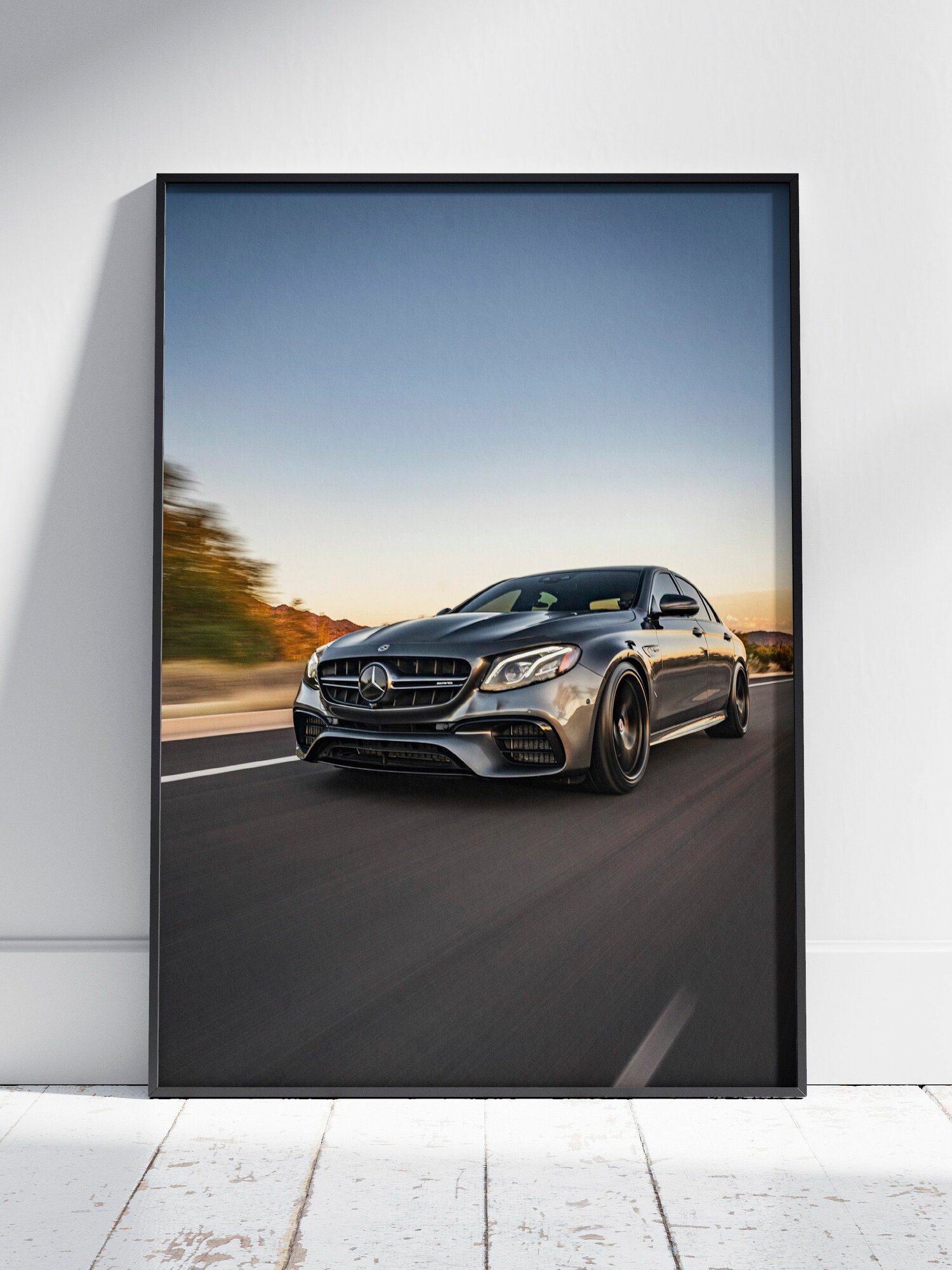 Плакат на стену для интерьера Легенды Авто (Мерседес Бенц E 63 AMG S Универсал - Mercedes Benz E 63 AMG S Wagon) A4 (21x30 см)