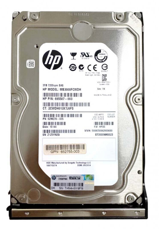 Жесткий диск HP 797277-B21 3Tb 7200 SAS 3.5" HDD