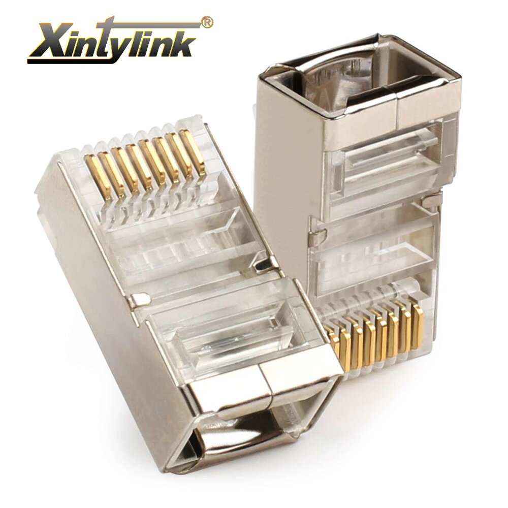 Экранированный Ethernet-кабель Cat5e RJ45, 50pcs