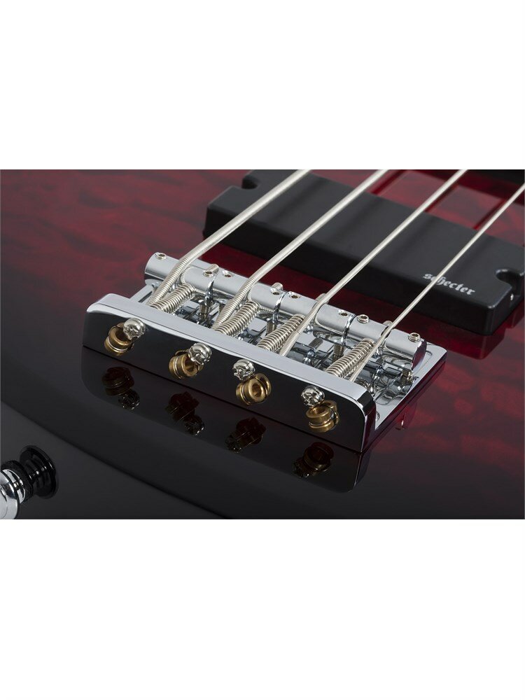 Бас-гитара Schecter C-4 Plus See-Thru Cherry Burst — фото 1