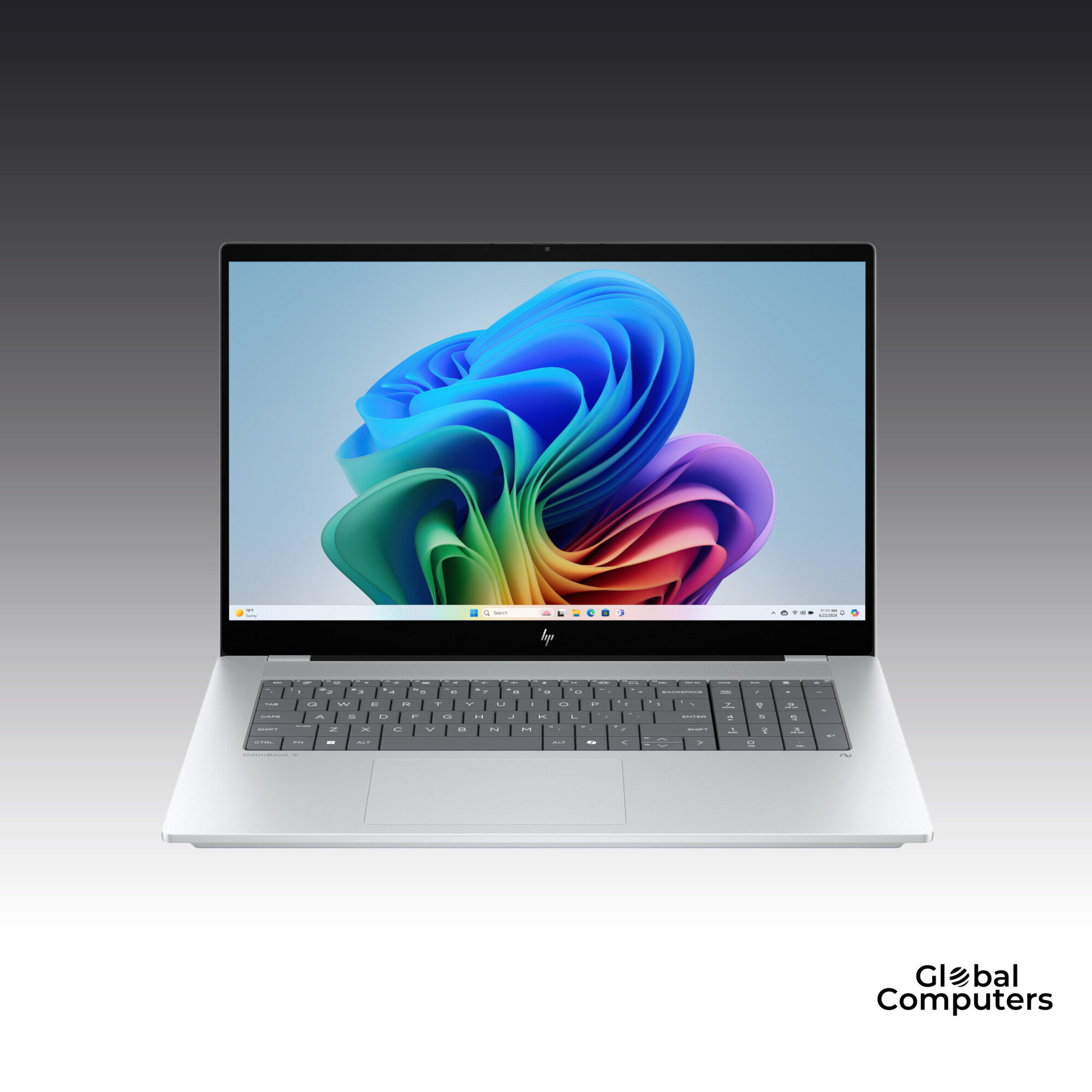 Ноутбук HP OmniBook X 17-dd0013dx (Ultra 7 256V 2.2GHz/17.3/1920x1080/16GB LPDDR5x/1TB SSD/Arc Graphics/Win 11 Home)