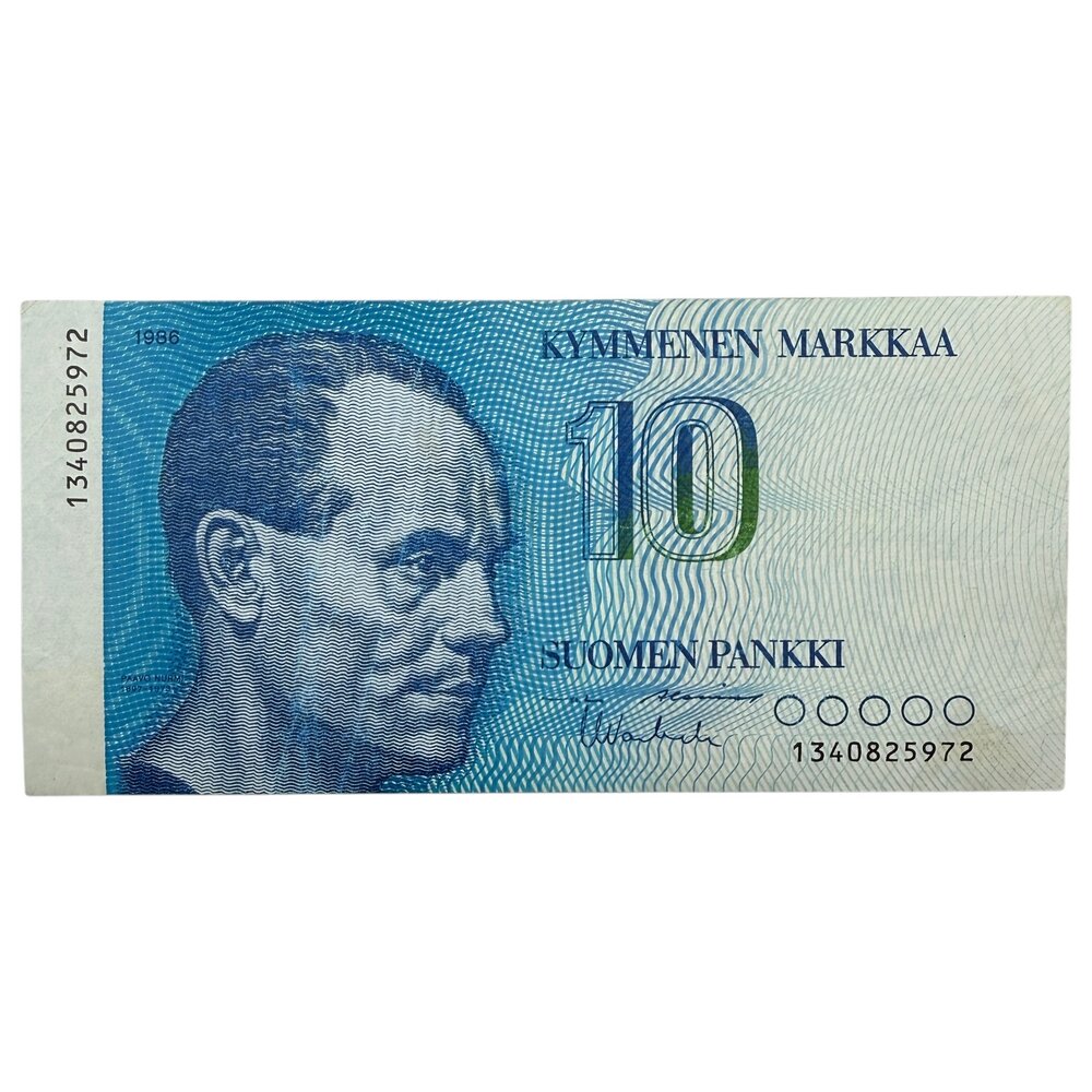 Финляндия 10 марок 1986 г. (Подпись Ele Alenius, Matti Vanhala №1)