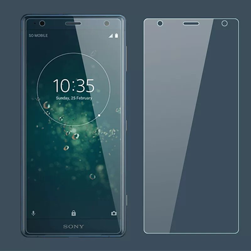 Силиконовый стеклянный защитный экран для Sony Xperia XZ2 Прозрачный Неполная покрытие 1 лист для мобильного телефона