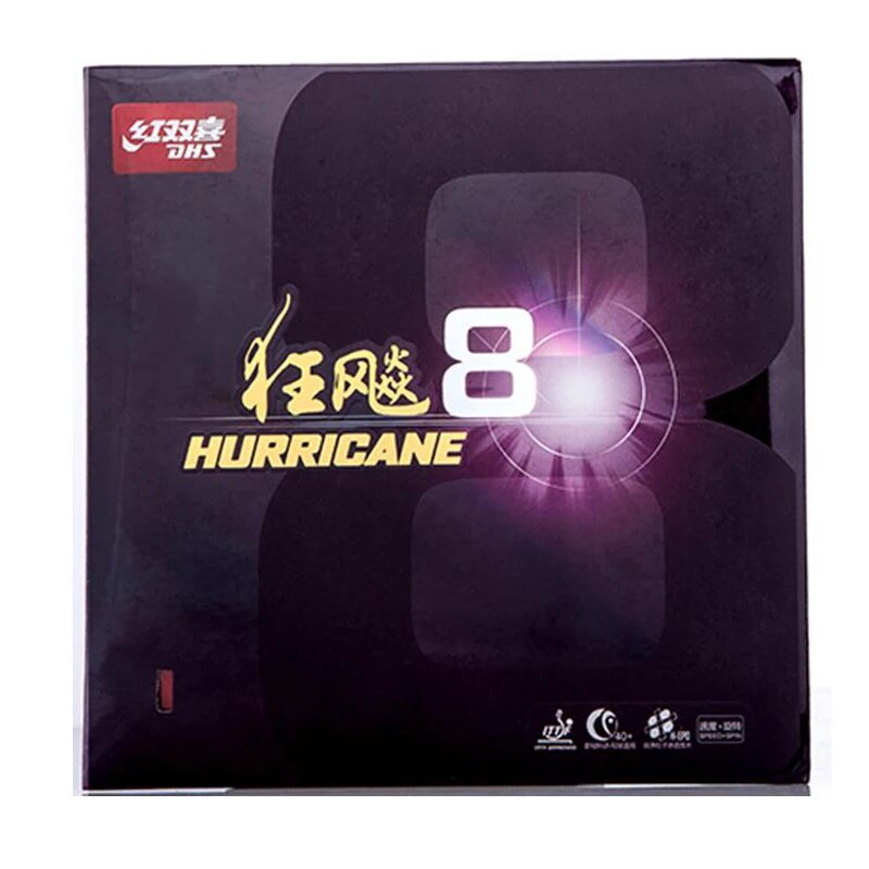 Резина для настольного тенниса DHS Hurricane 8, цвет 1 RED