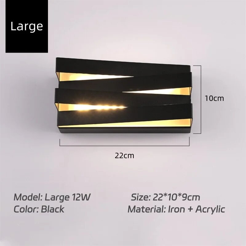 Современная наружная квадратная стена лампа LED вилла сад крыльцо спальня под изголовьем кровати дорожка освещение для помещений и улицы