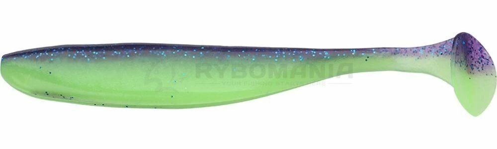 Приманка силиконовая мягкая съедобная, виброхвост Keitech тонущий Easy Shiner 6.5" PAL #06 Violet Lime Belly