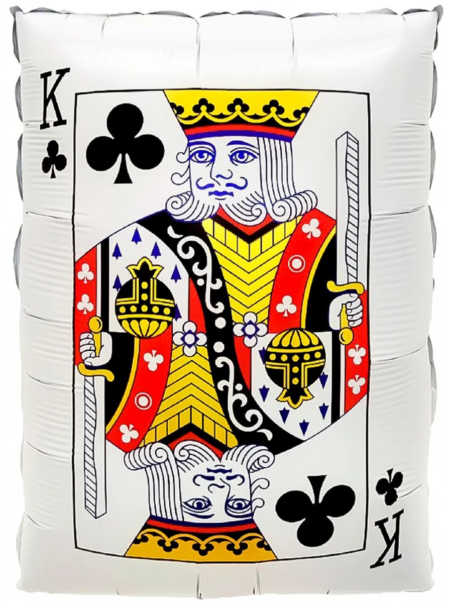 Шар (22'/56 см) Фигура, Покер, Карта Король Треф, 1 шт. в уп. (цв. этик.)