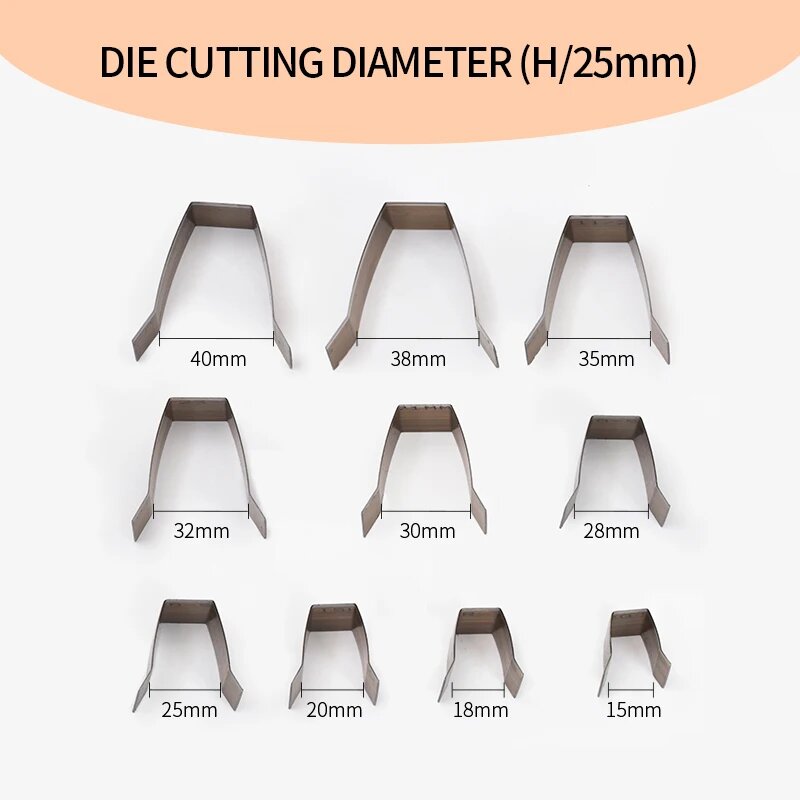 Набор резцов для кожи WUTA, 10 шт, Коричневый, Flat End Shape