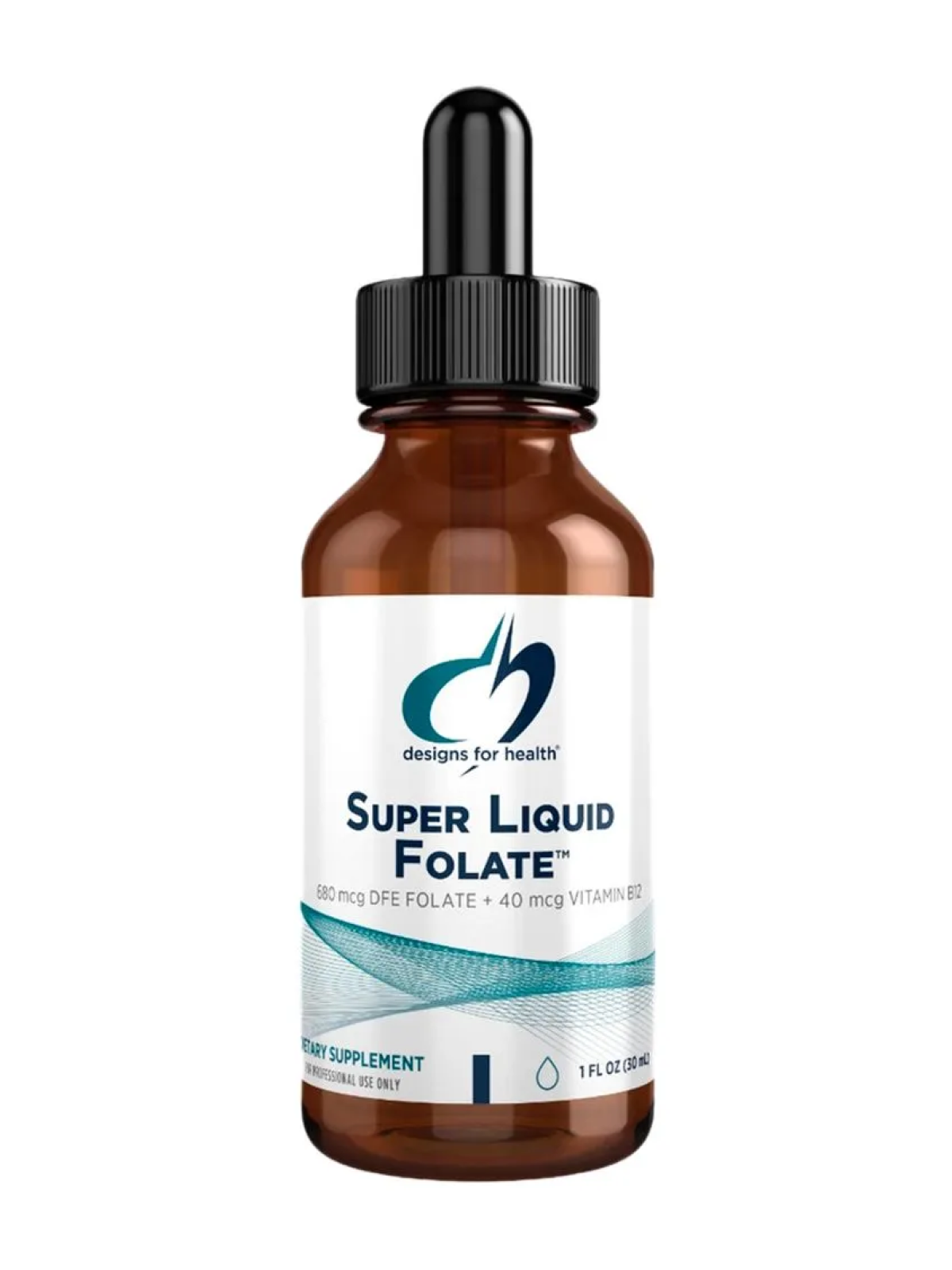Фолат с витамином В12 жидкий, Super Liquid Folate, Designs for Health, 30 мл