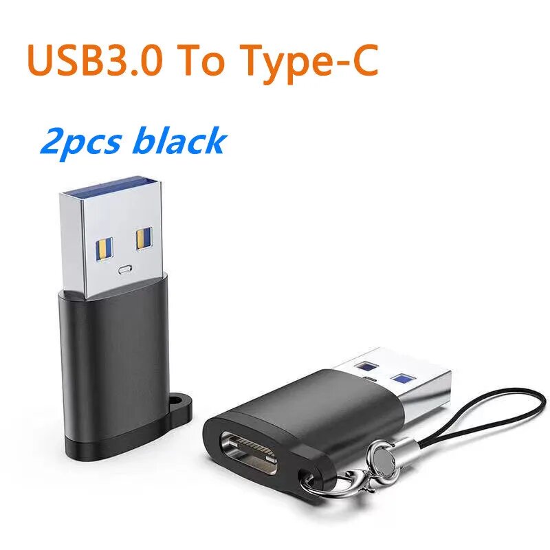 2шт. USB 3.0 - Type-C адаптер, черный
