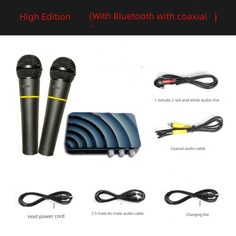 Набор беспроводных микрофонов Bluetooth с 2 перезаряжаемыми микрофонами для Marshall, караоке, ТВ и домашних проекторов