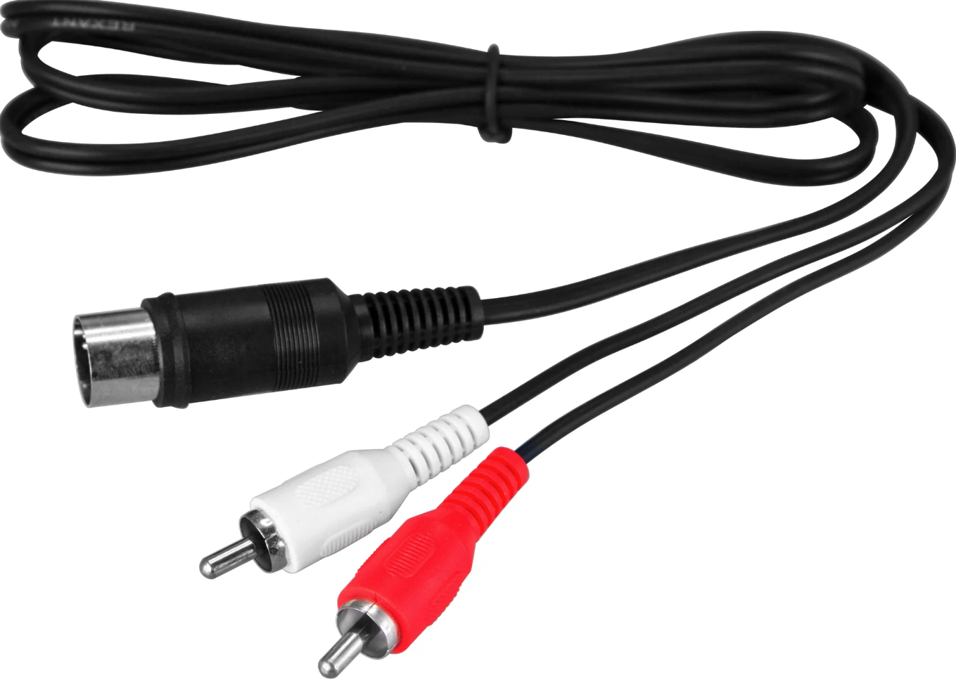 Кабель REXANT DIN 5 Pin - 2 RCA 1,2 м пластиковый корпус с металлическими контактами