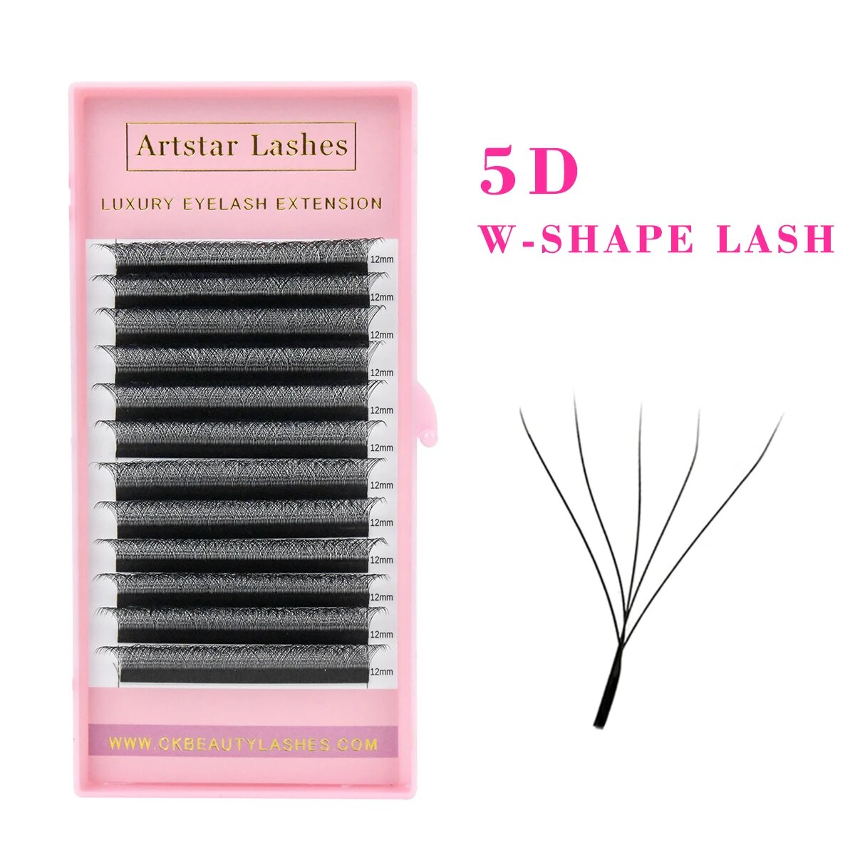 ARTSTAR 5D W-образные ресницы CC изгиб, MIX8-13mm