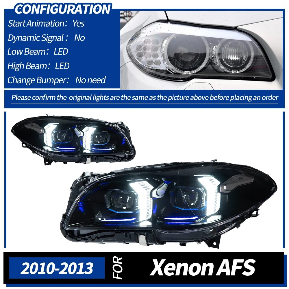 Фары для BMW F10 F18 2011-2017 автомобильные товары 12V H7 LED DRL линза Hella Xenon Hella F11 530 M5 инструменты аксессуары