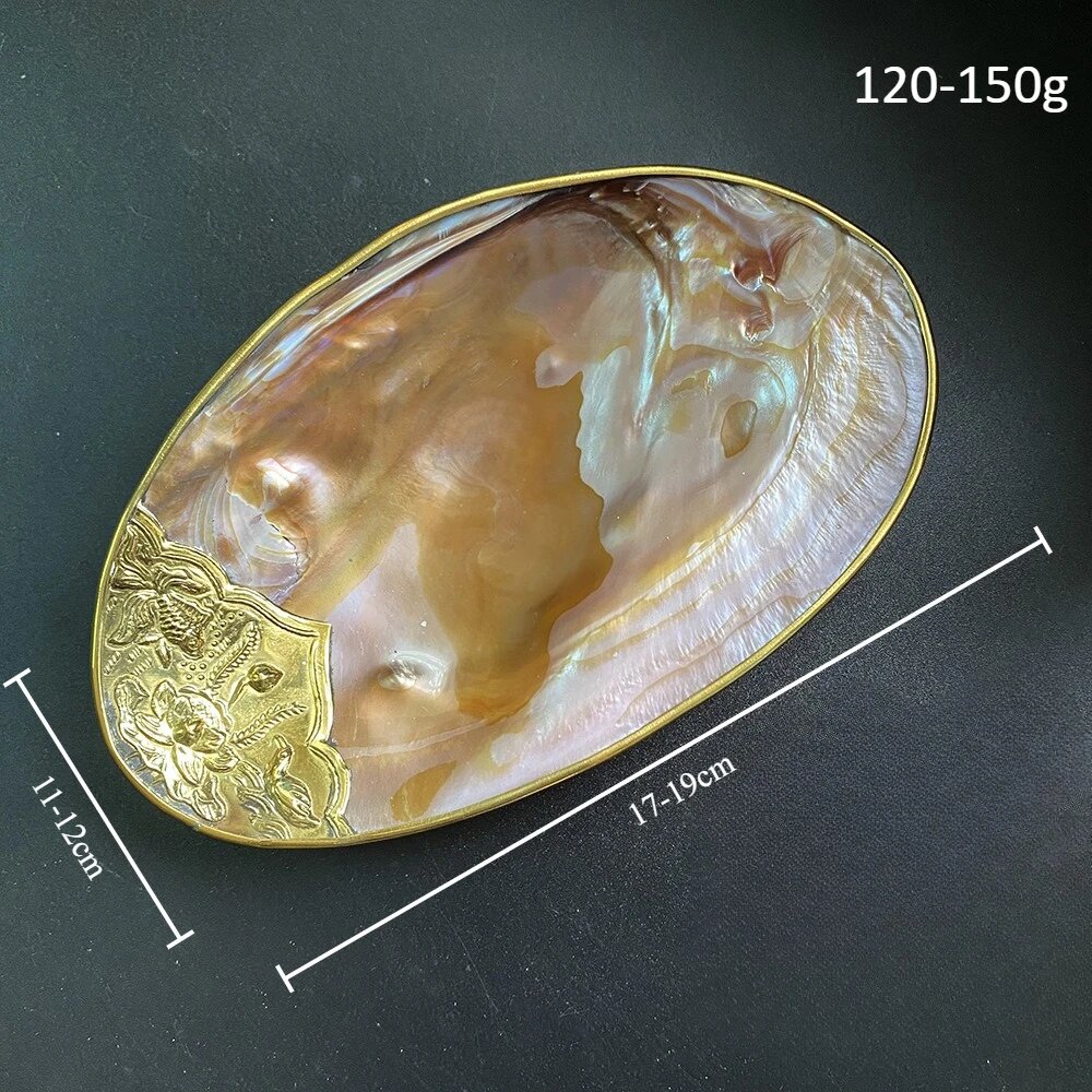 Поднос из ракушки Lotus gold 17-19см