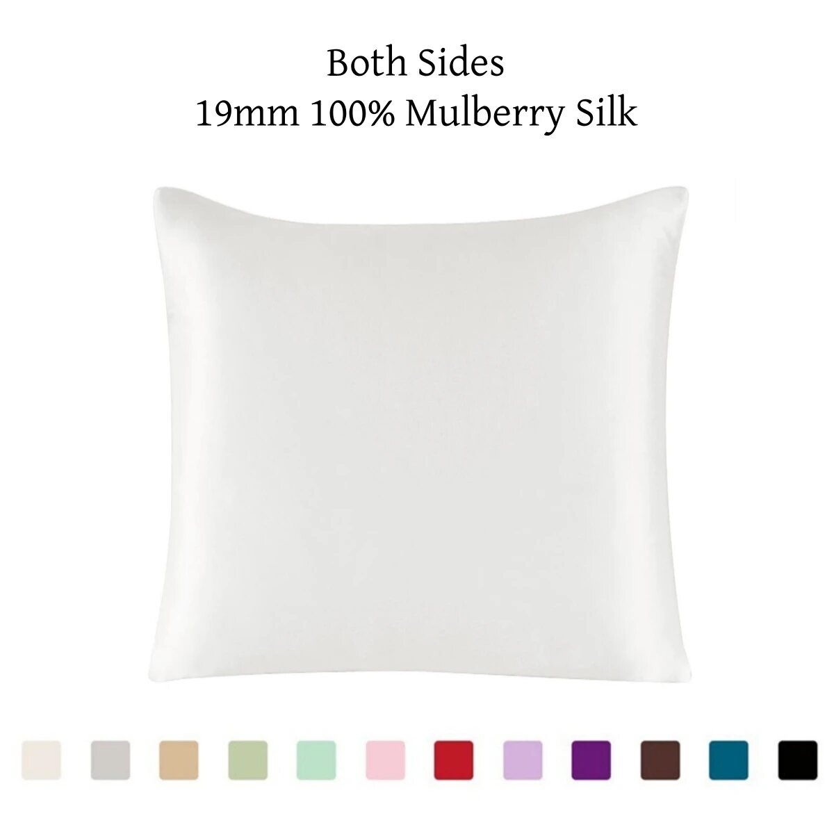 Шелковая наволочка 19 мм, 100% Mulberry Silk, Белый