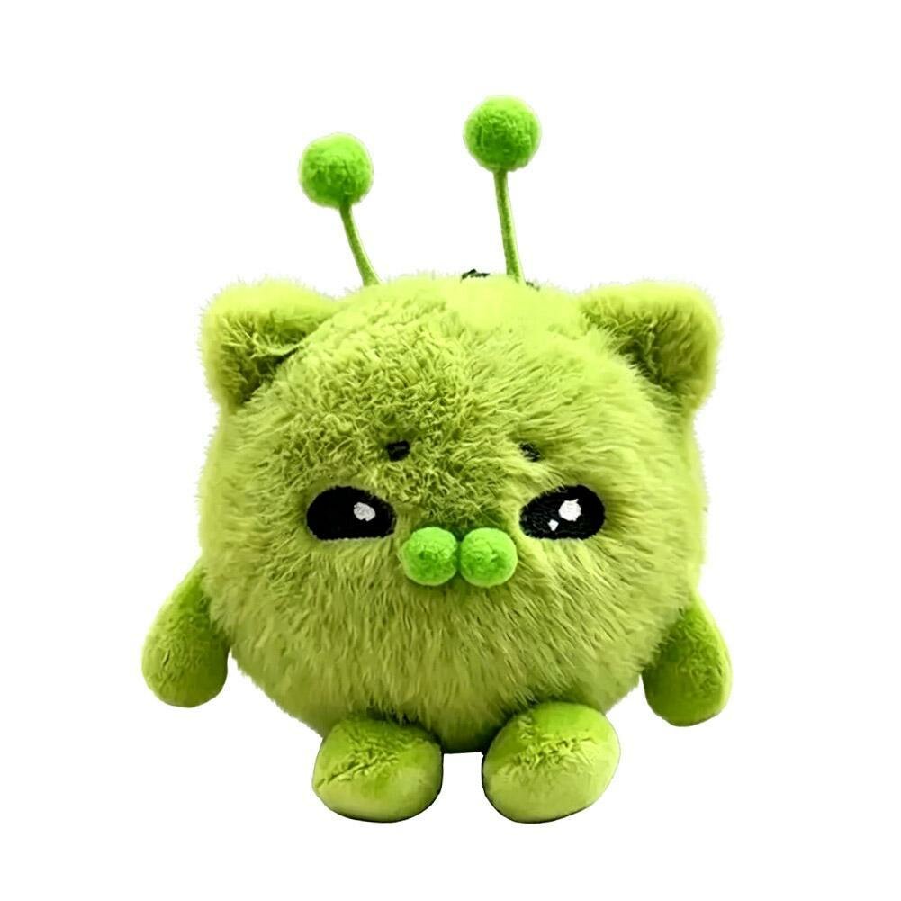 Плюшевая игрушка в виде зеленого инопланетного кота