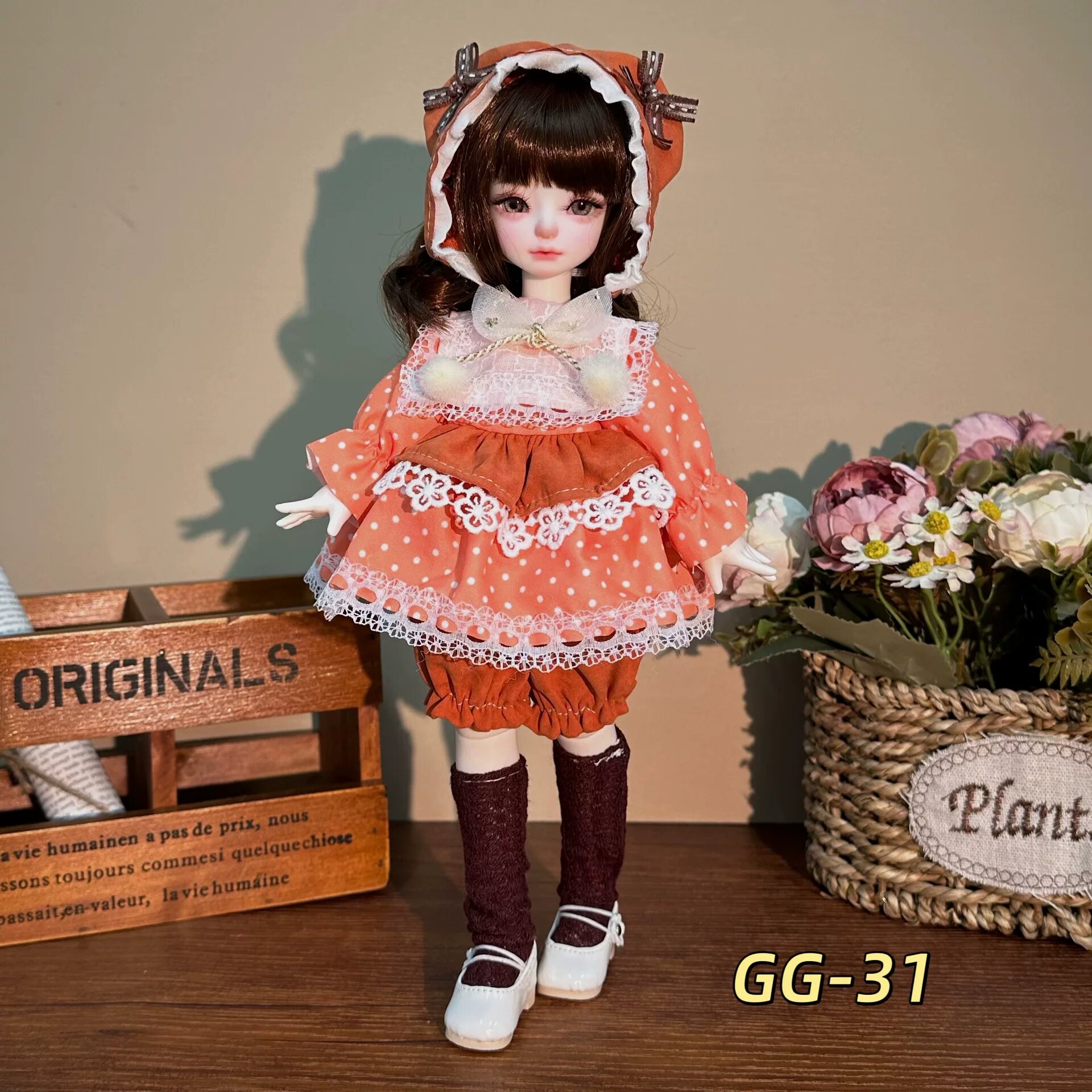 Одежда для кукол BJD, 6 предметов, комплект одежды для куклы 30cm шт, аксессуары для кукол BJD, платье для куклы Ghost
