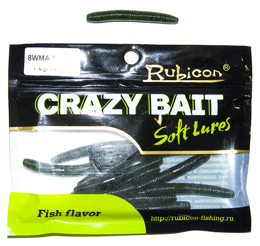 Съедобная силиконовая приманка RUBICON Crazy Bait WMA 1.6g, 50mm, цвет 001