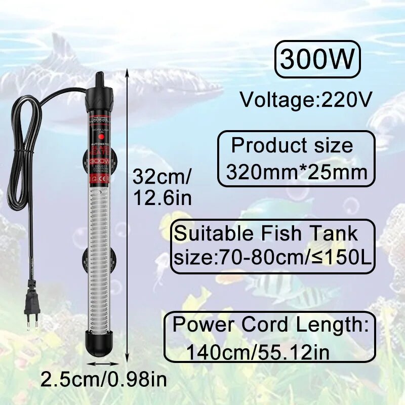 Погружной нагреватель для аквариума 300W 220V