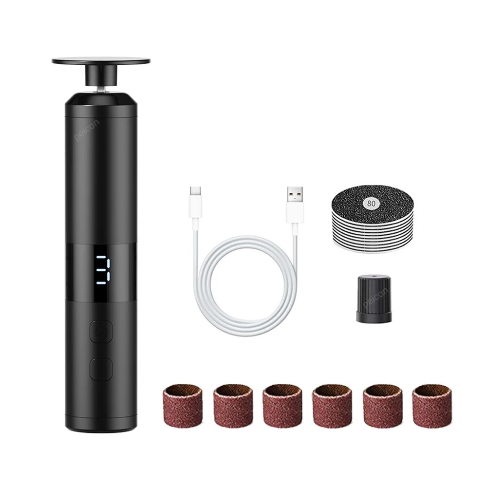 Электропилка для ног Rechargeable, черная