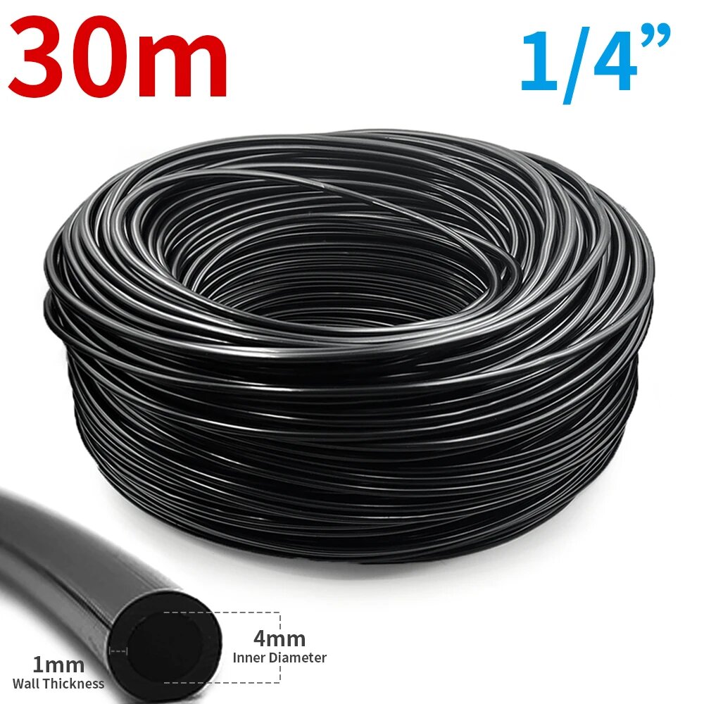 ПВХ шланг 1/4" 30м для микроорошения