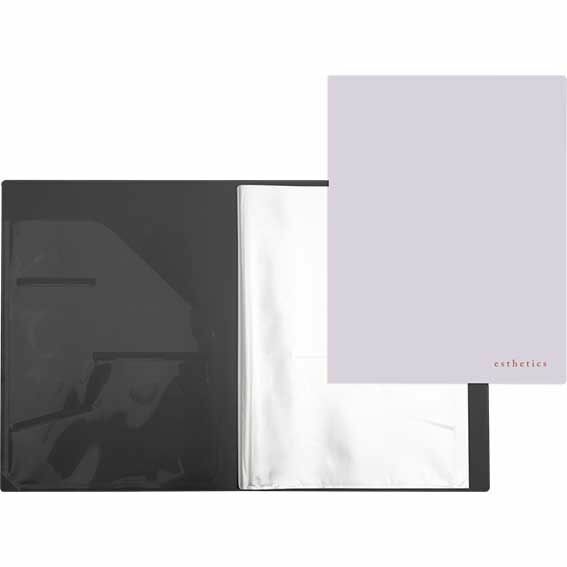 Папка с вкладышами 20 файлов deVENTE А5 "Esthetics" 3101536, лавандово-пепельная, Soft Touch, 700мкм, вкладыши 30мкм