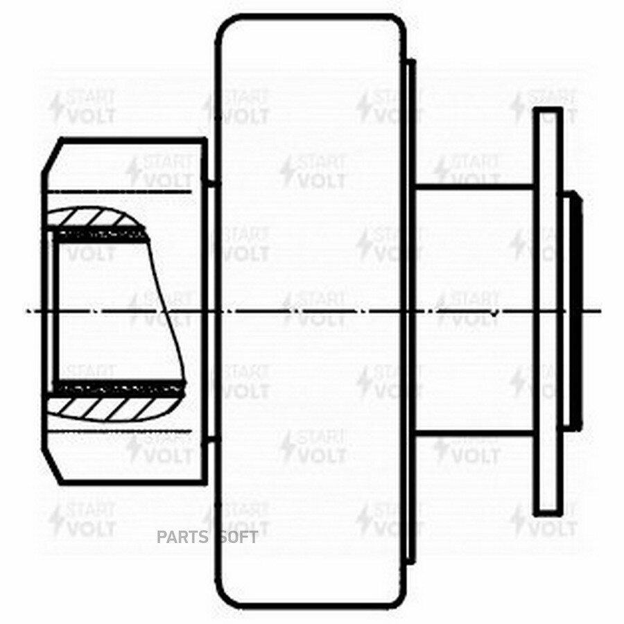 Привод стартера (бендикс) для а/м Renault Duster (10-) 1.5dCi (тип Valeo) от официального дистрибьютора, STARTVOLT, артикул VCS0902