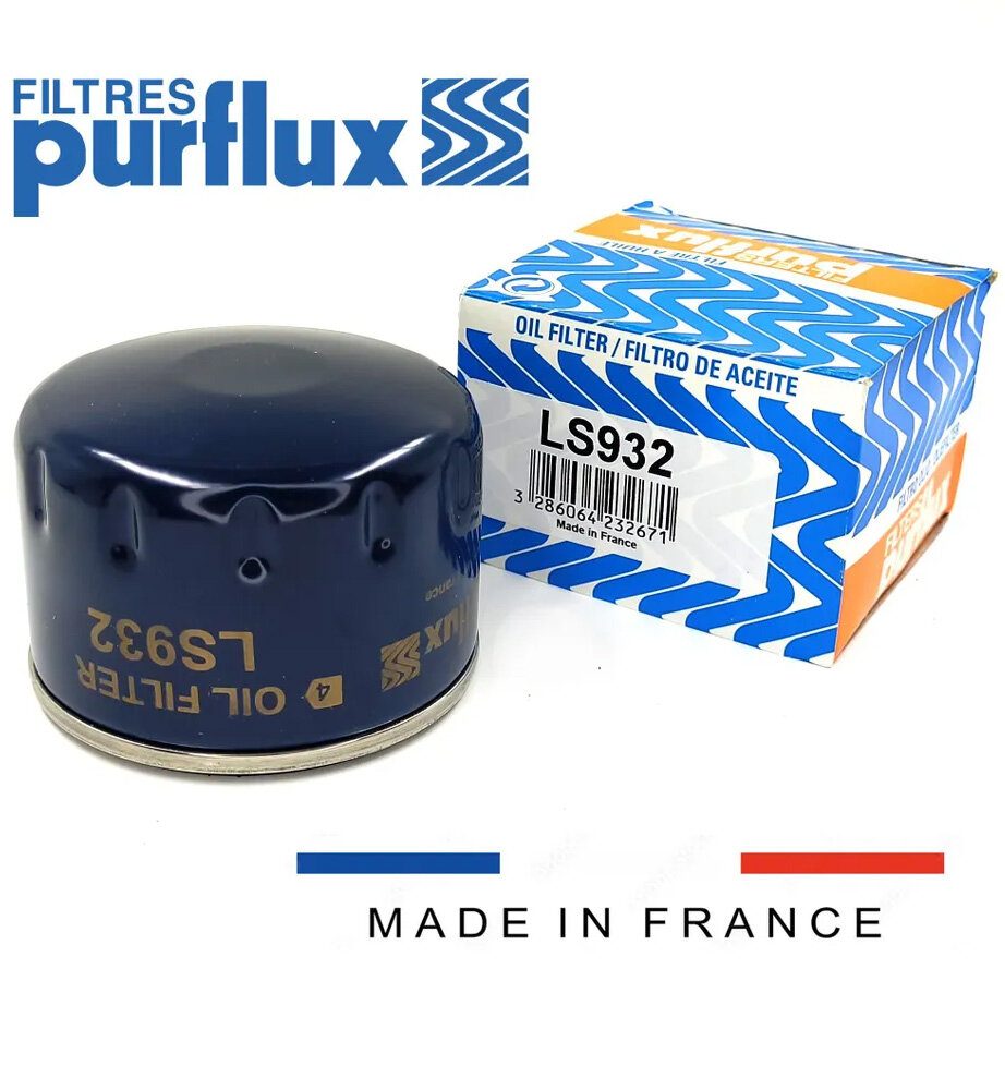 Фильтр масляный Purflux LS932 Renault Duster 2.0, Kaptur, Logan, Nissan Terrano F4R 8200768913, 7700274177