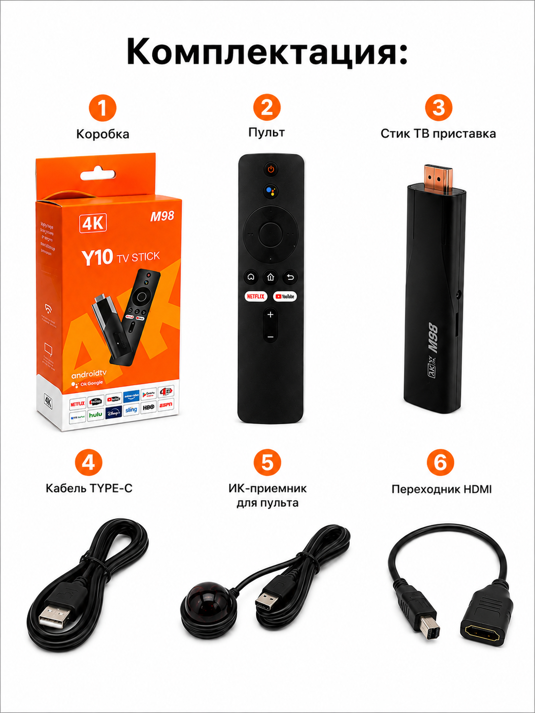 ТВ-приставка TV Stick 2, Android 12, 2ГБ/16ГБ, Wi-Fi 802.11 a/b/g/n/ac — фото 1