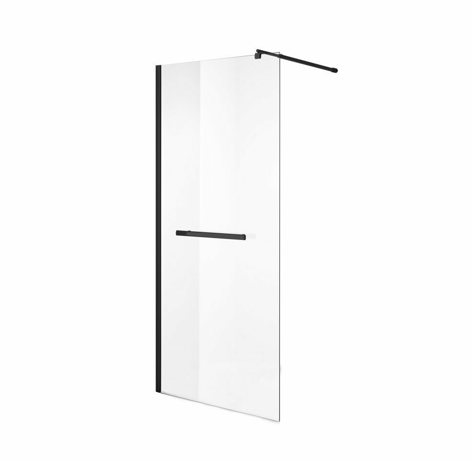 Душевая перегородка Niagara Nova NG-681-11ВLACK (110х195) черный, стекло прозрачое,1 место