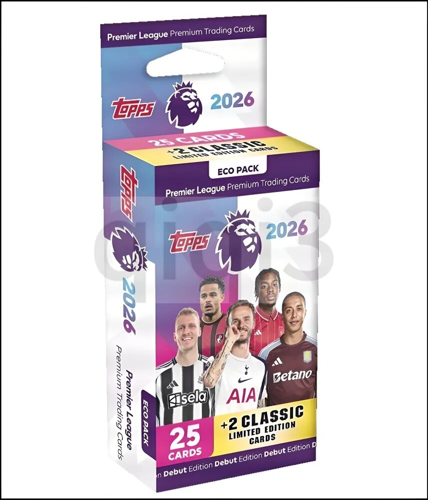 Коллекционный набор Topps Premier League Debut Edition Eco Pack 2026, эксклюзивный бестселлер для поклонников футбола