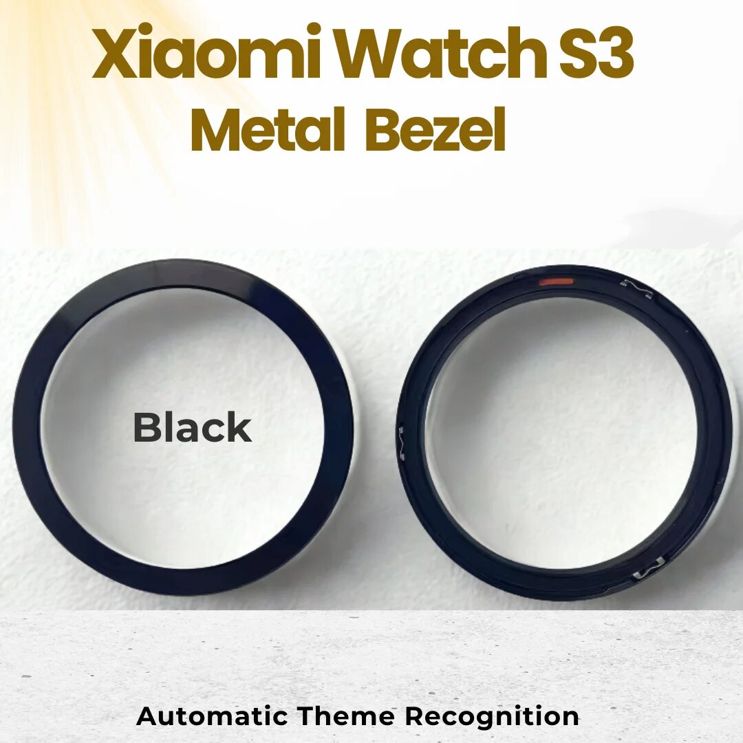 Металлический безель для Xiaomi Watch S3, Черный