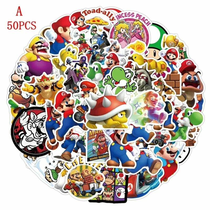 Набор наклеек Bandai Mario и животные 50pcs A