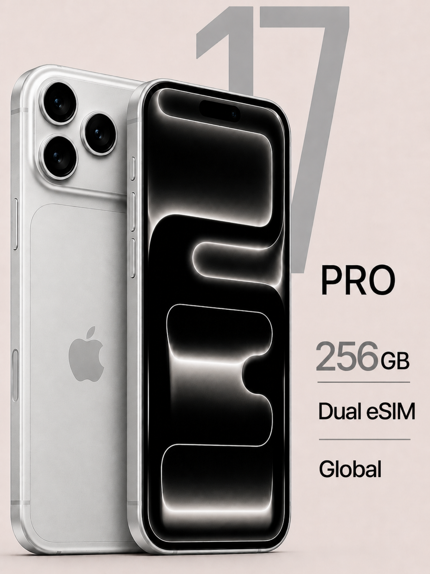 Смартфон Apple iPhone 17 Pro, 256Gb, Silver (Dual eSIM), без RuStore