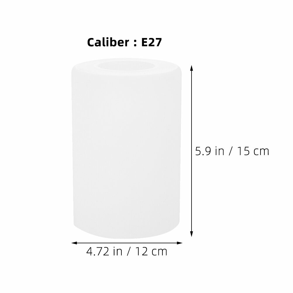 Ламповый Плафон Из Матового Стекла Цилиндр Белый 15.00X12.00X12.00Cm
