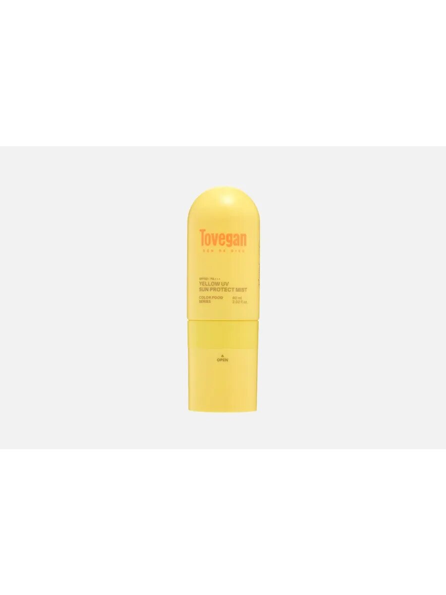 Tovegan Yellow UV Sun Protect Mist Солнцезащитный спрей для лица SPF50+PA+++ 60мл