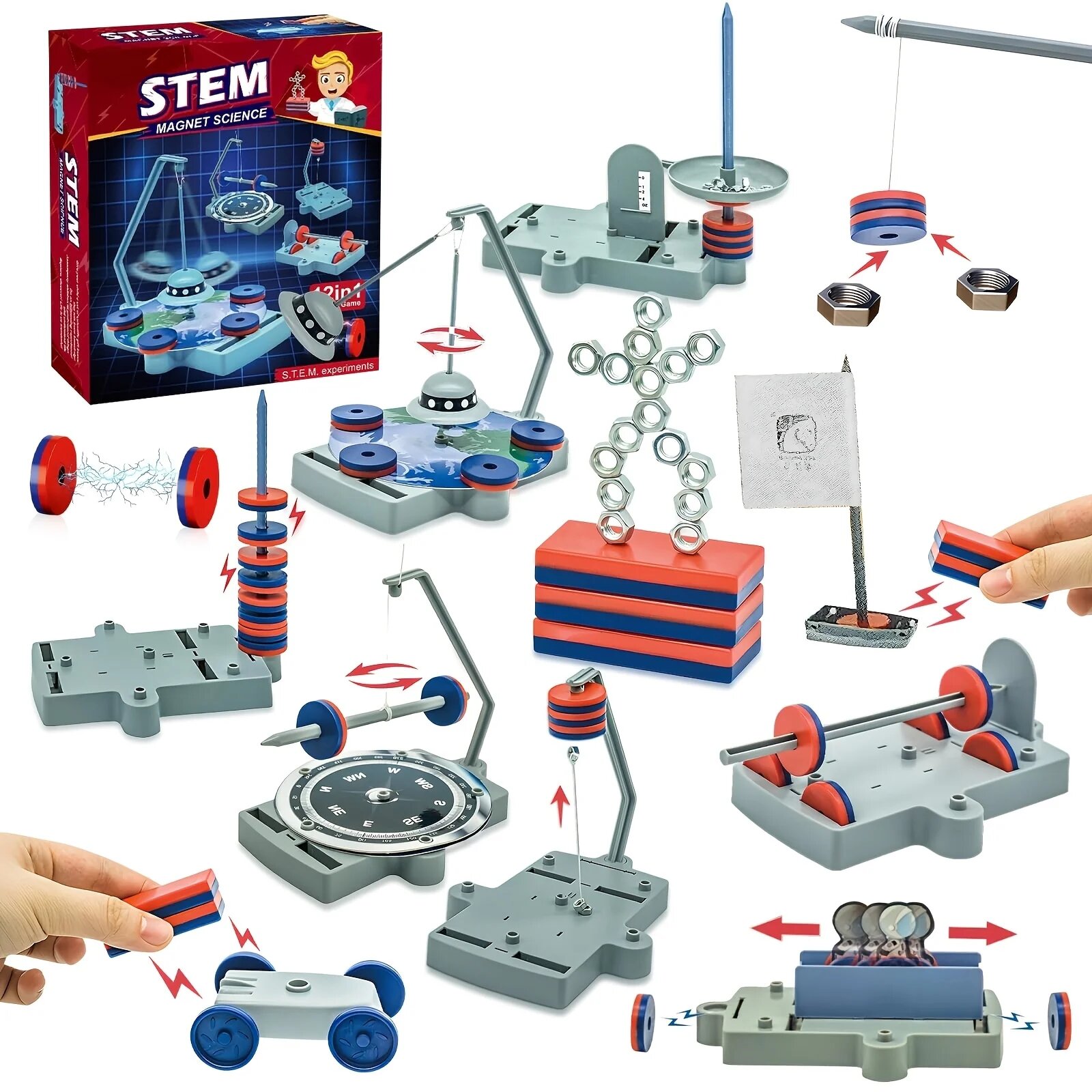 STEM набор для изучения физики 12-в-1