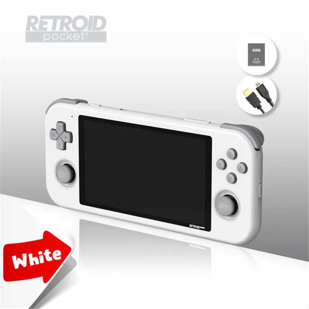 OWLLON Retroid Pocket 3 портативная игровая консоль Белый, ROM 3G 32G, White