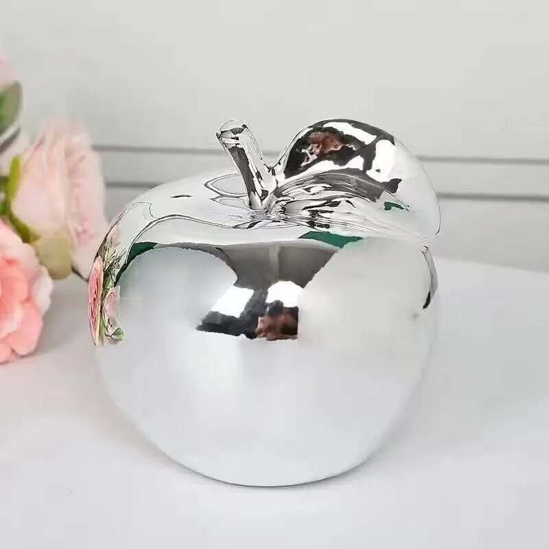 Статуэтка "Яблоко" посеребренный, керамика, высота 9.8 см, ширина 10.5 см