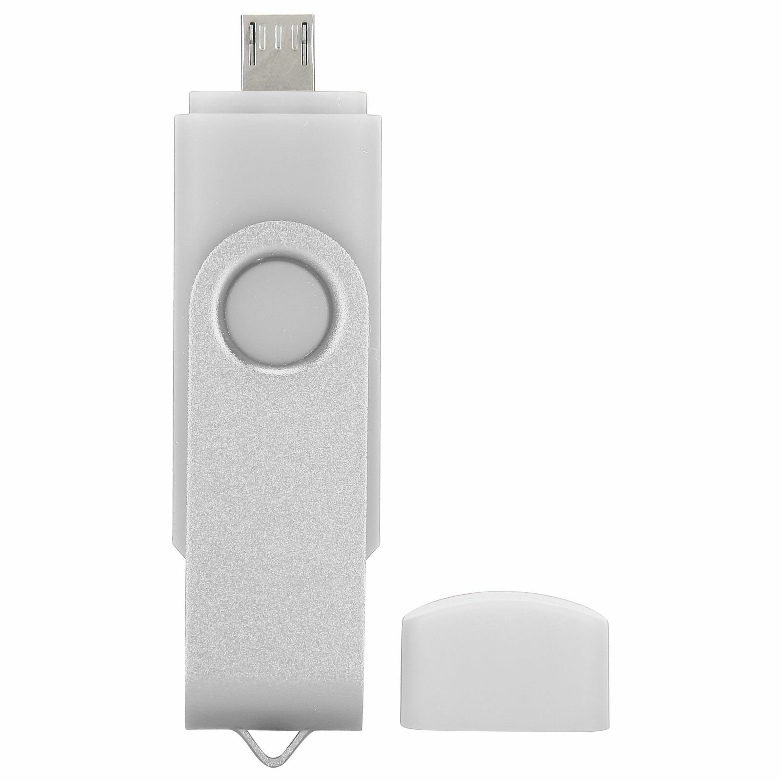 Флешка 2-в-1 OTG, Micro USB, серая, 8 ГБ