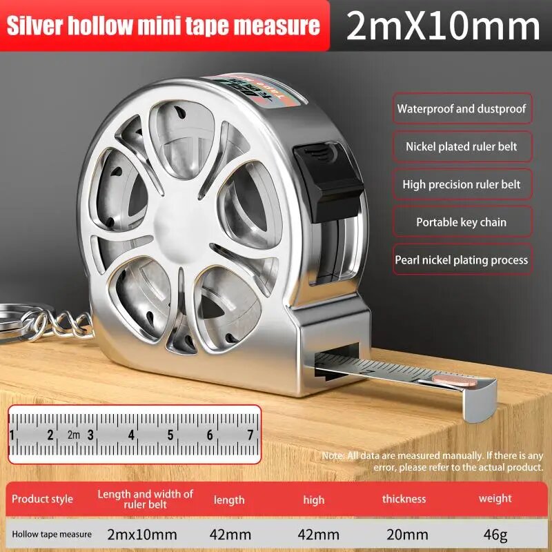 Рулетка Silver 2м, 42мм, 46г