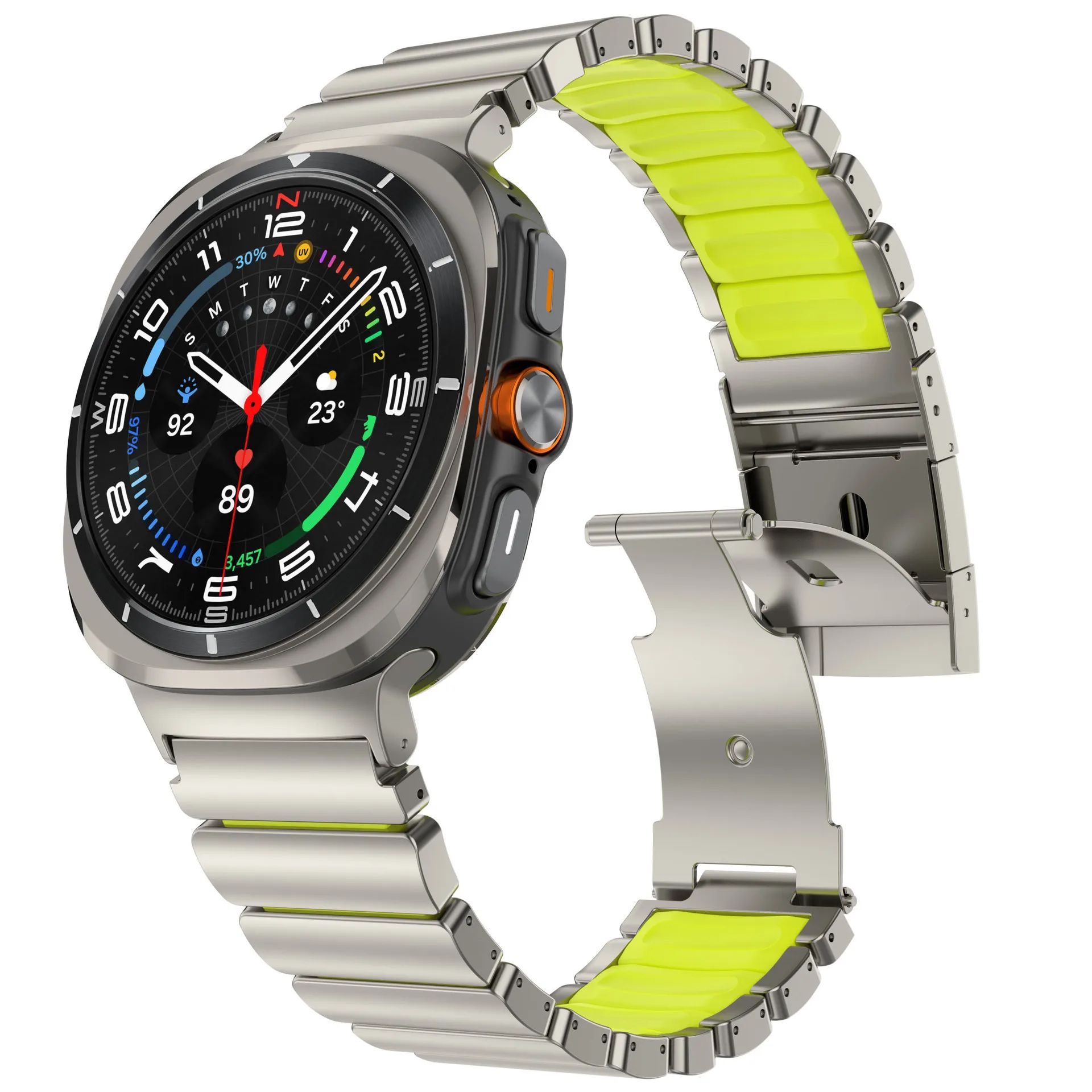 Титановый резиновый ремешок для Samsung Galaxy Watch 7 8 Ultra 47 мм Ultra 2025 спортивный браслет для Samsung Watch 8 40 мм 44 мм 8 Classic 46 мм