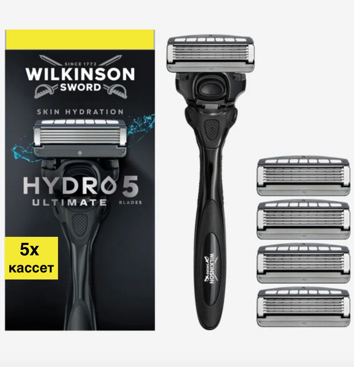 Wilkinson Sword Hydro5 Ultimate Бритвенный станок с 5 кассетами