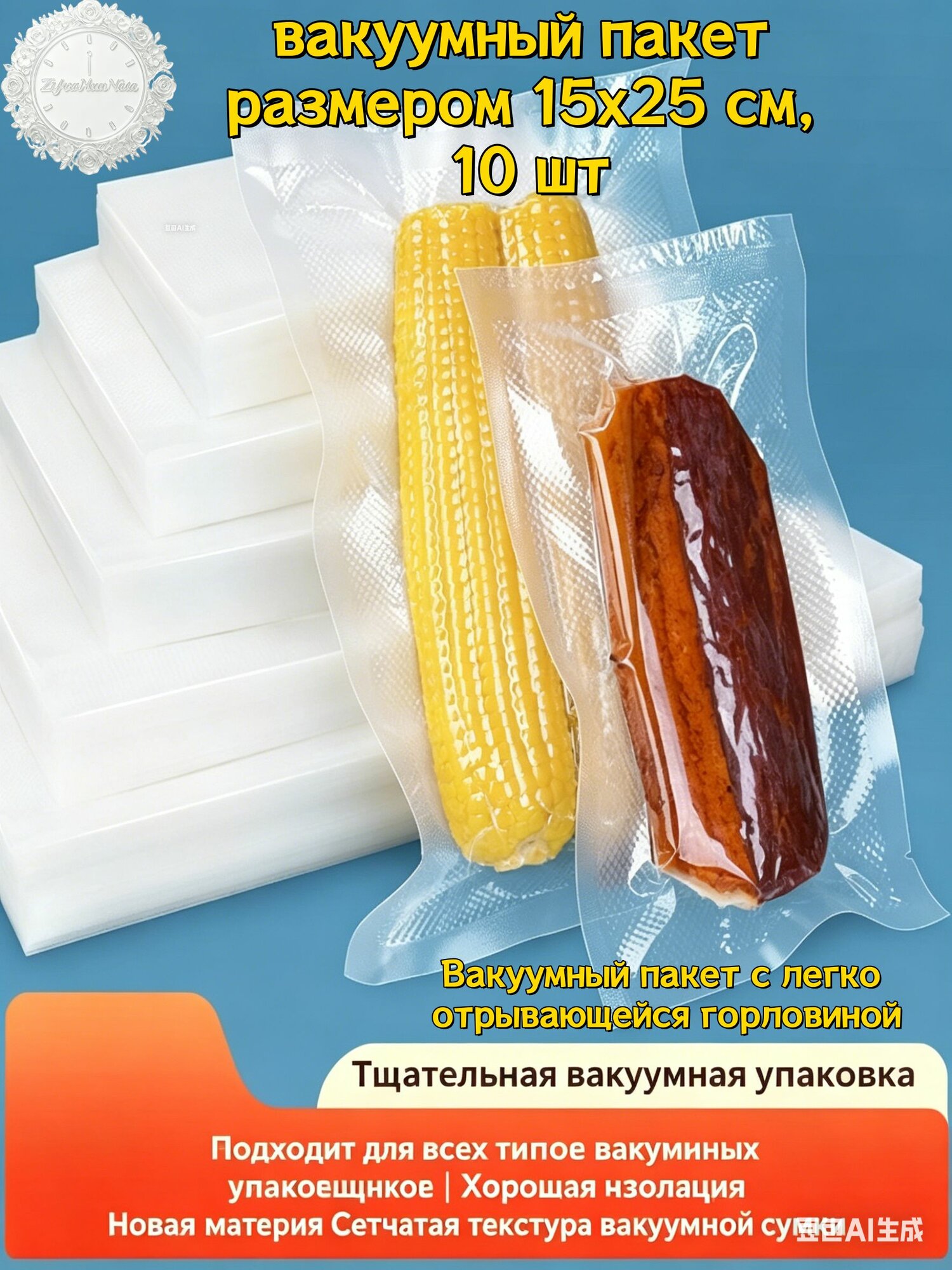 15*25 см, 10 вакуумных пакетов