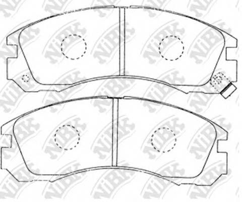 Колодки тормозные дисковые MITSUBISHI OUTLANDER 2.0 2012 - по наст. время MITSU (NIBK PN3233)