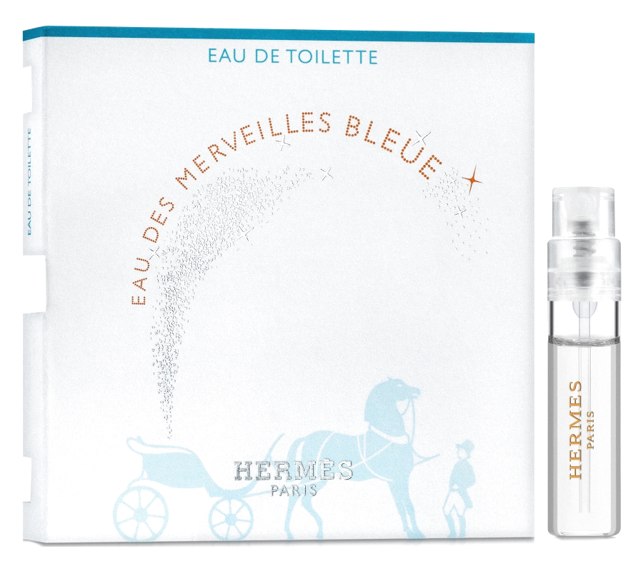 Миниатюра Гермес О Де Мервейлс Блу 2 мл унисекс / Hermes Eau Des Merveilles Bleue голубой аромат