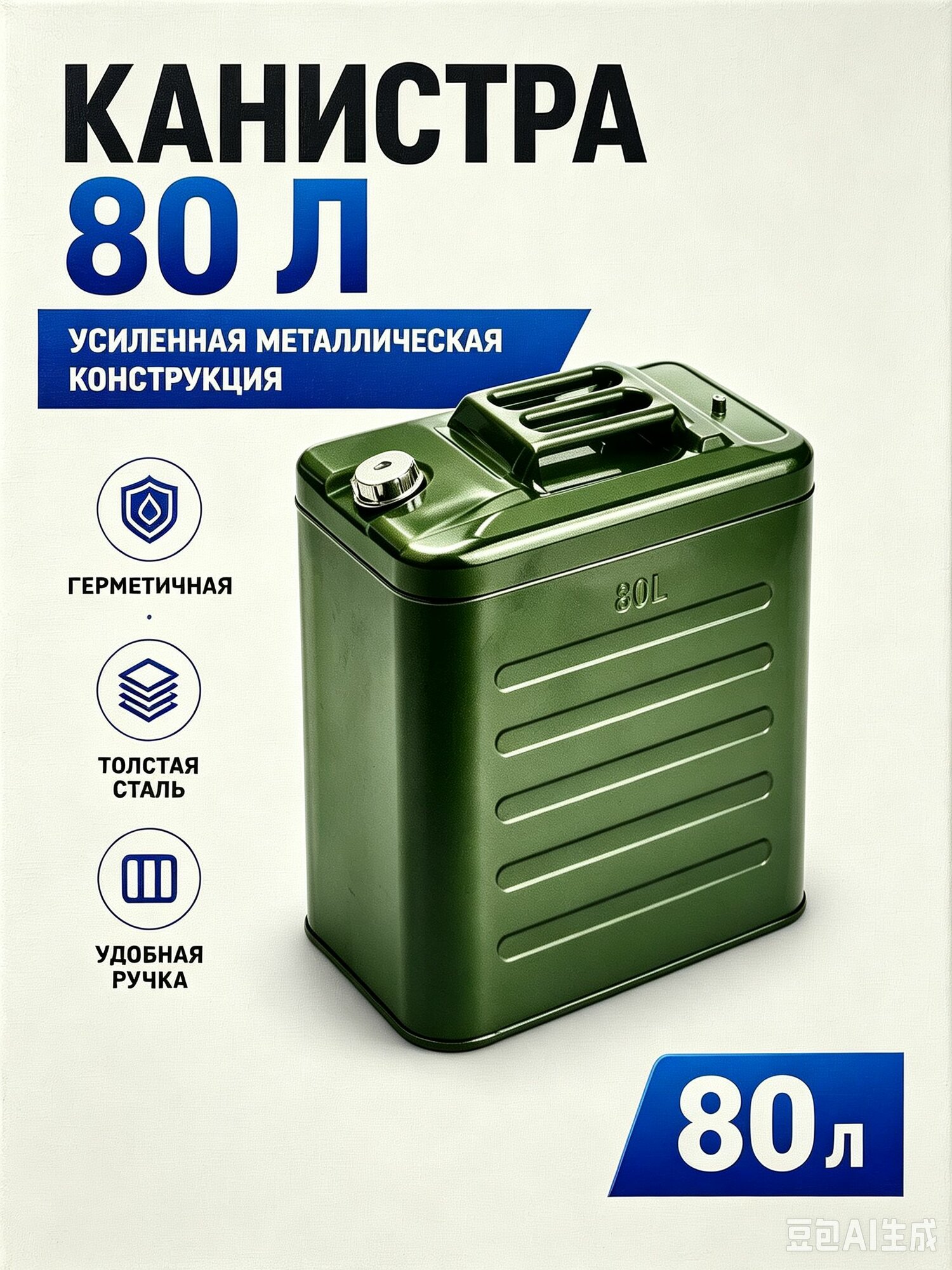 Бочка для транспортировки 80 л 1 шт сталь